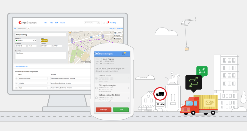 Saving time and resources with Sygic FleetWork automation processes ...