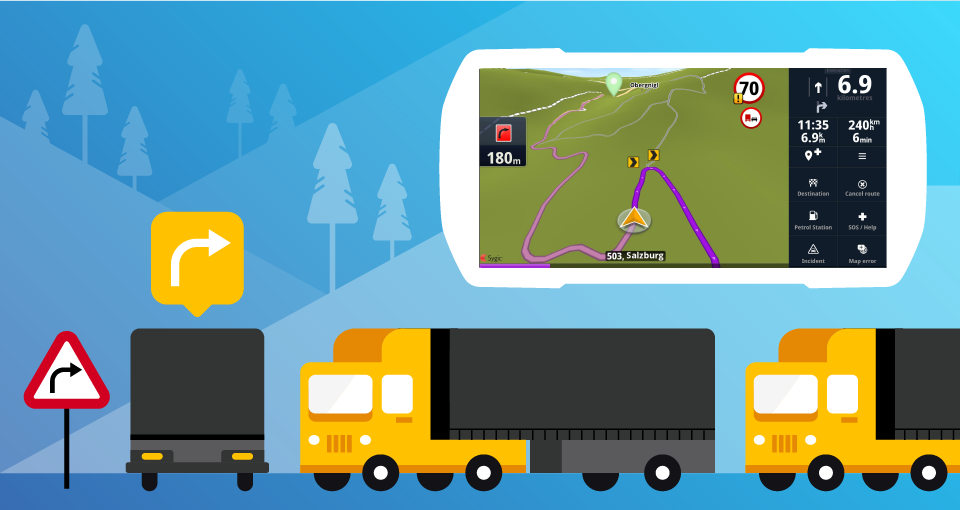 Ensuring driver safety with sharp curve warnings and left-turn ...